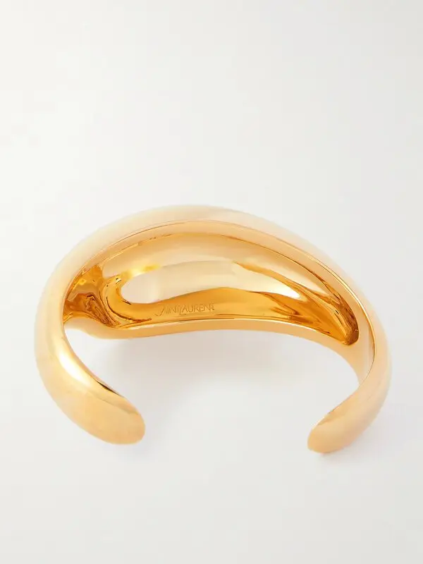 Saint Laurent Brancusi Gold-tone Cuff