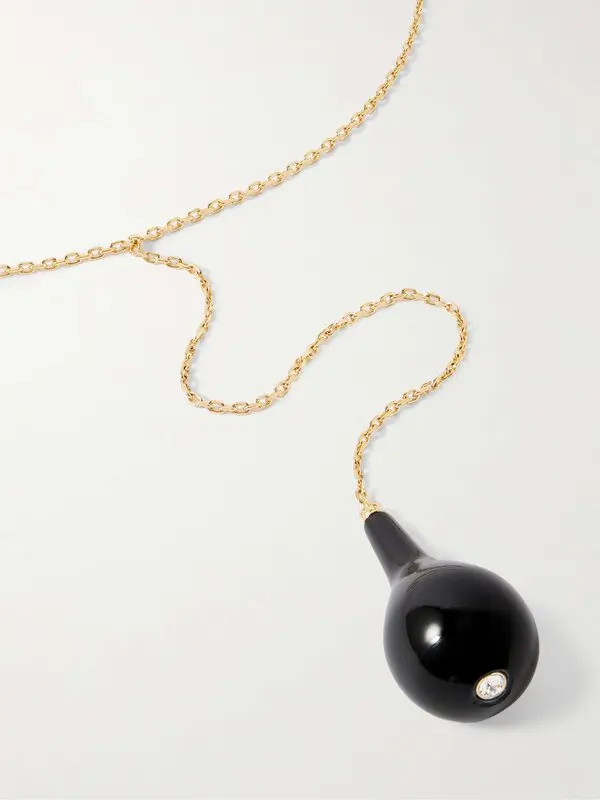 TOTÊME - Plated, Onyx And Crystal Necklace