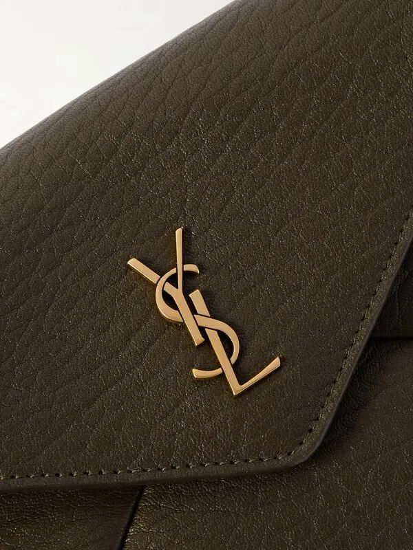 Saint Laurent Cassandre Textured-leather Shoulder Bag