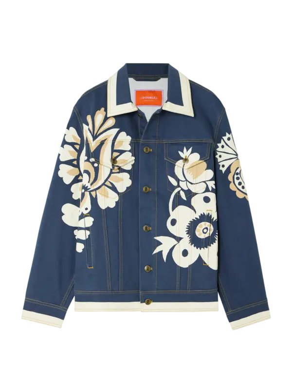 La DoubleJ Floral-print Denim Jacket
