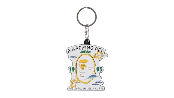 A BATHING APE Japan Souvenir Rubber Keychain - Multicolor