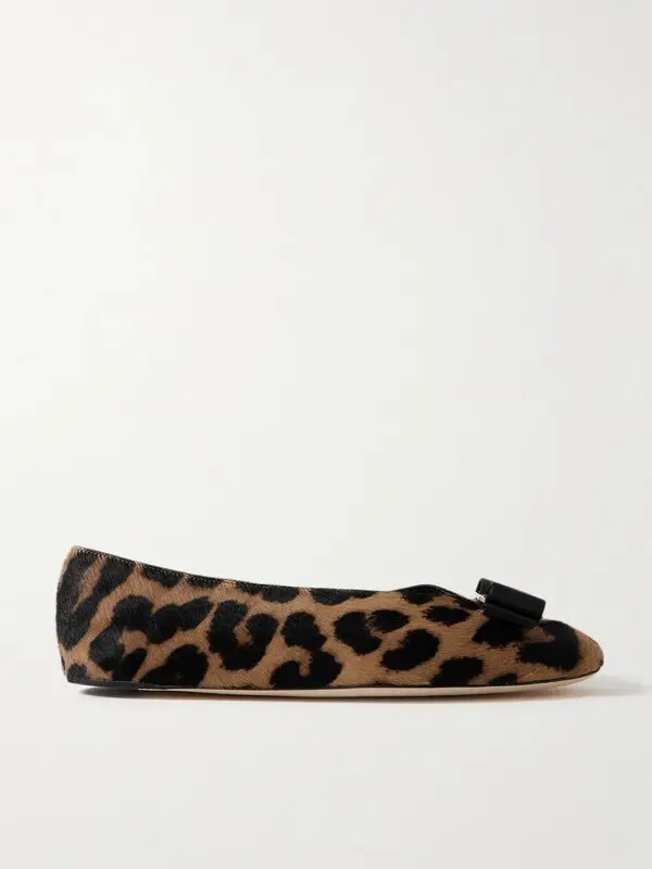 FERRAGAMO Vanna Leopard-print Ballerinas - Animal Print