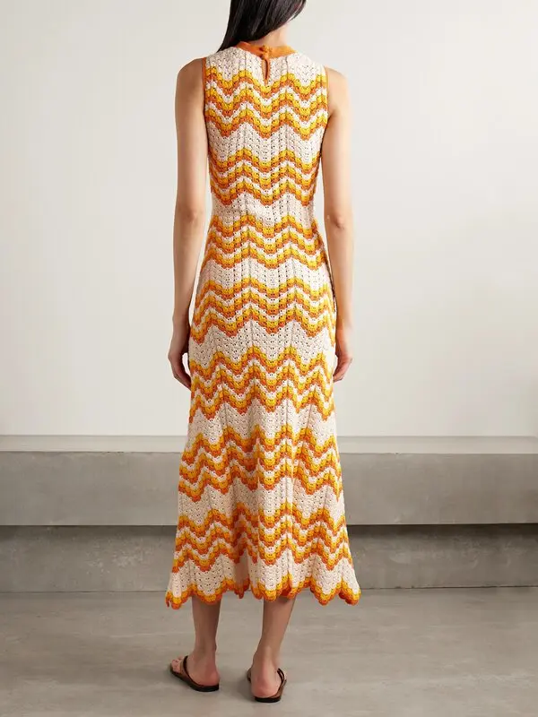 Escvdo Huayna Crocheted Organic Cotton Maxi Dress