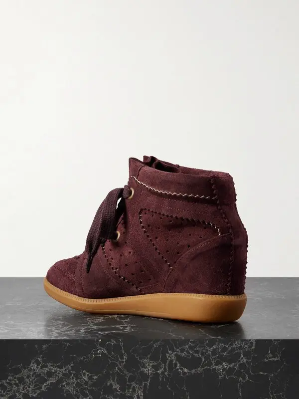 MARANT ETOILE Bobby Suede Wedge Sneakers