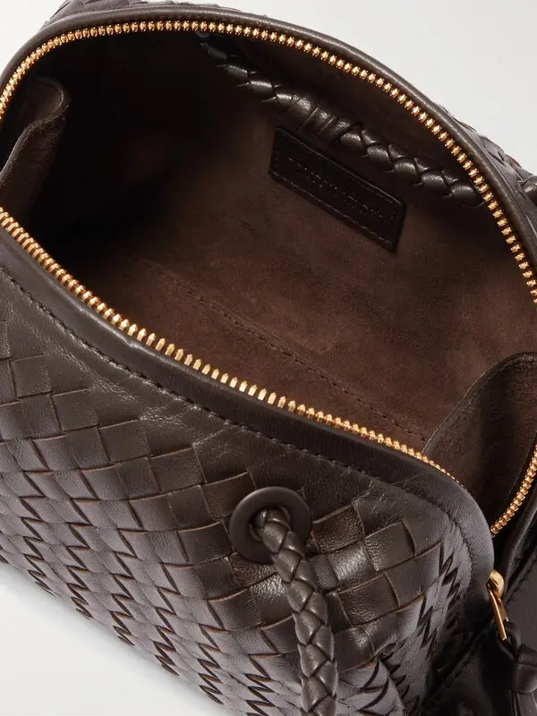 Bottega Veneta Tokyo Intrecciato Leather Shoulder Bag - Brown