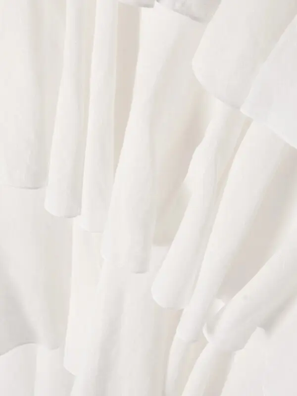 Alaïa Tiered Asymmetric Cotton Midi Skirt