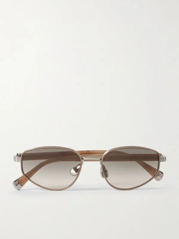 Brunello Cucinelli Round-frame Sunglasses - Silver
