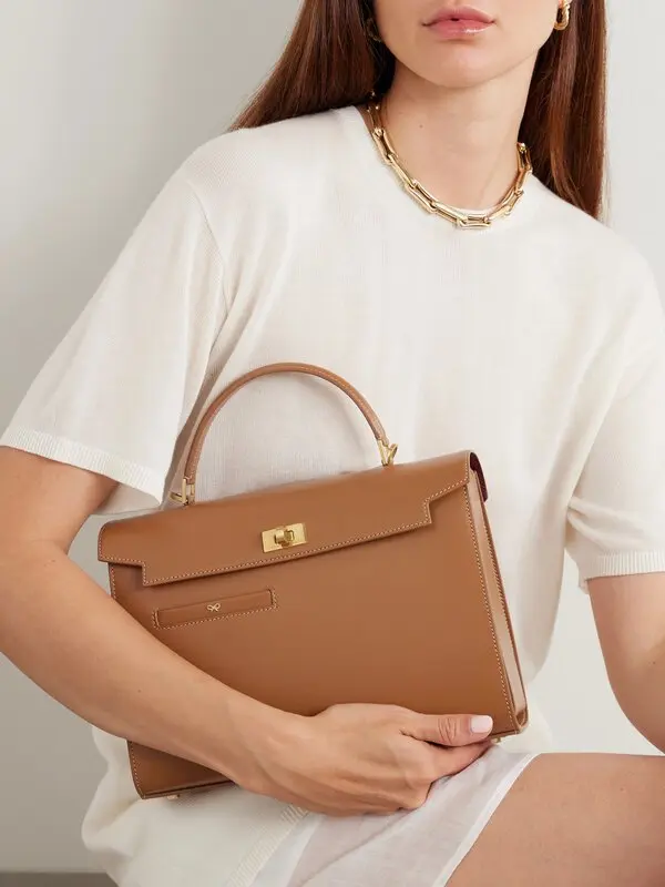 ANYA HINDMARCH Mortimer Leather Shoulder Bag - Brown
