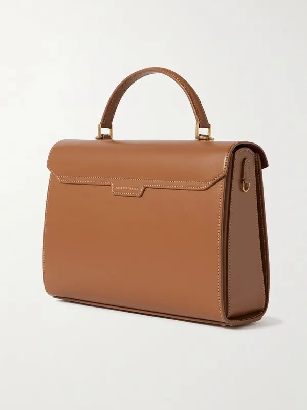 ANYA HINDMARCH Mortimer Leather Shoulder Bag - Brown