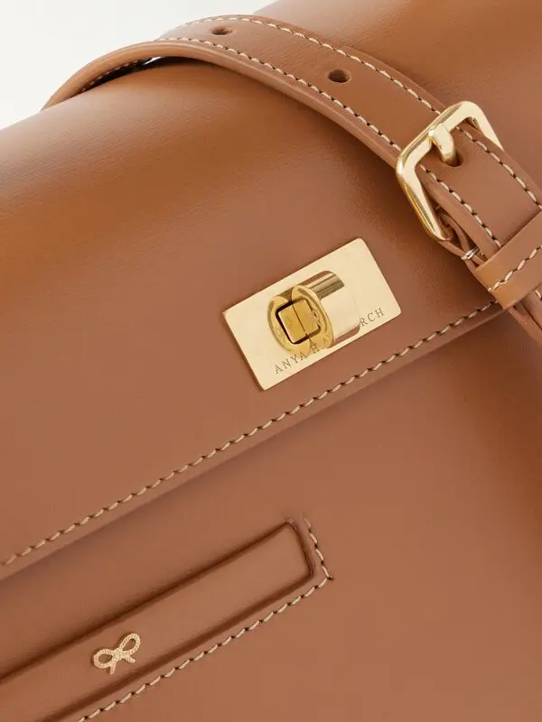 ANYA HINDMARCH Mortimer Leather Shoulder Bag - Brown