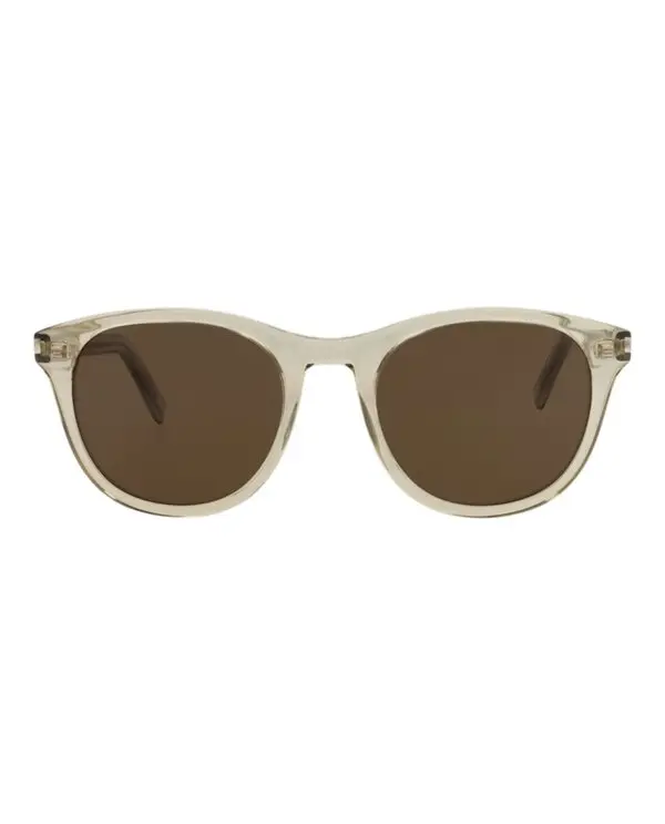 Saint Laurent Round Frame Acetate Sunglasses - Yellow Yellow Brown (sl401/30009335/008)
