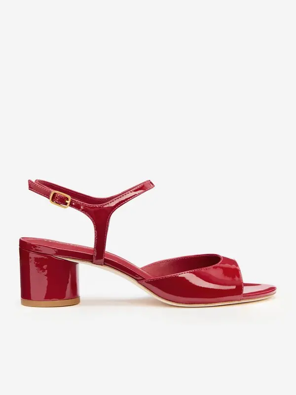 REFORMATION Sandy Heeled Sandal - Red