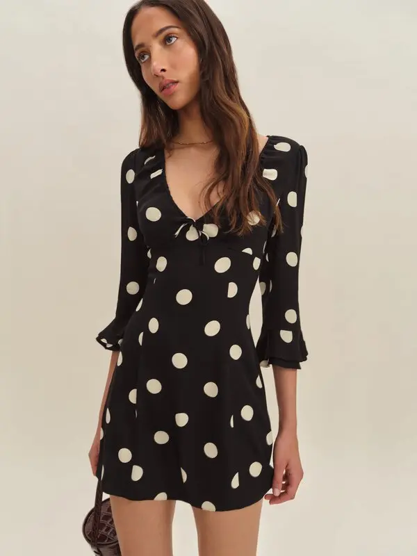 REFORMATION Lyssa Mini Dress - Moon Dot