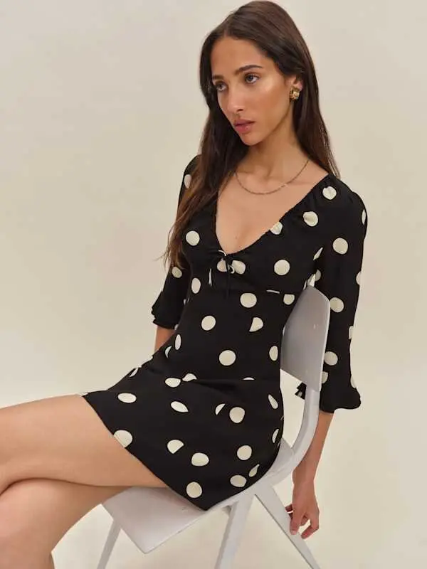 REFORMATION Lyssa Mini Dress - Moon Dot