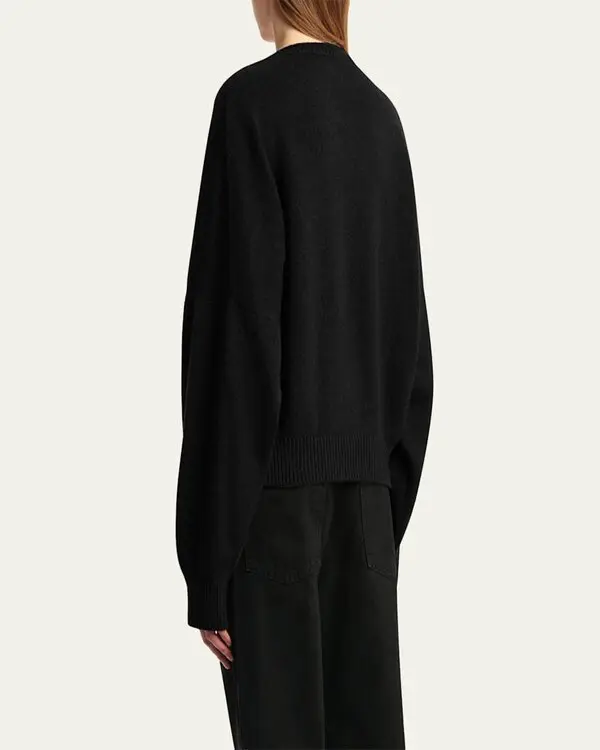 Khaite Wolfe V-neck Cashmere Sweater - Black