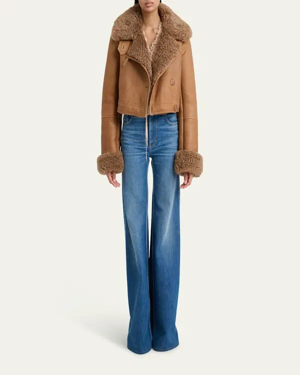 Chloé Rigid Denim Wide-leg Pants