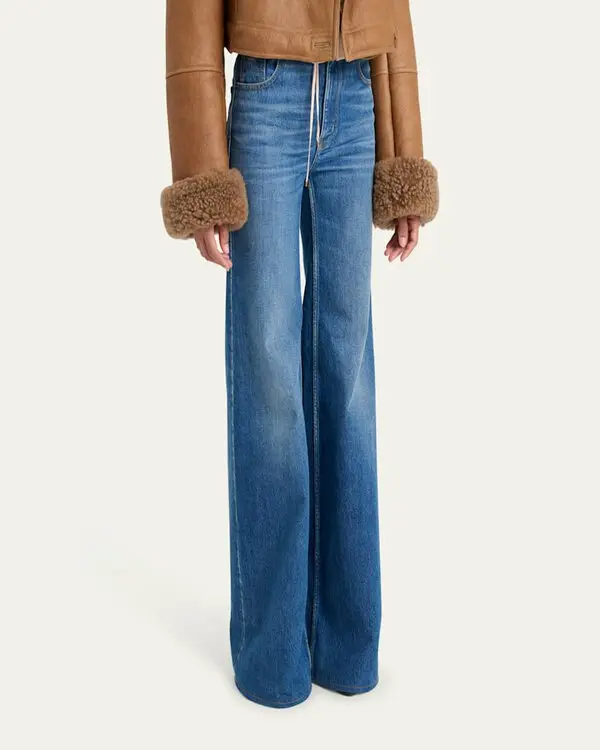 Chloé Rigid Denim Wide-leg Pants