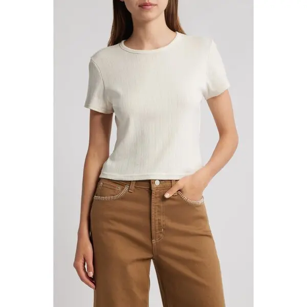 Rails Muse Pointelle Crop T-shirt
