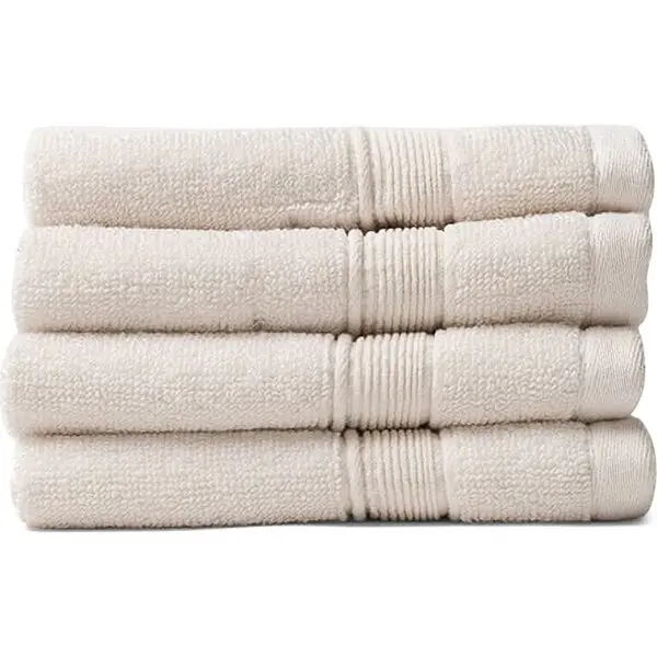 Cozy Earth Luxe Set Of 4 Washcloths - Seashell