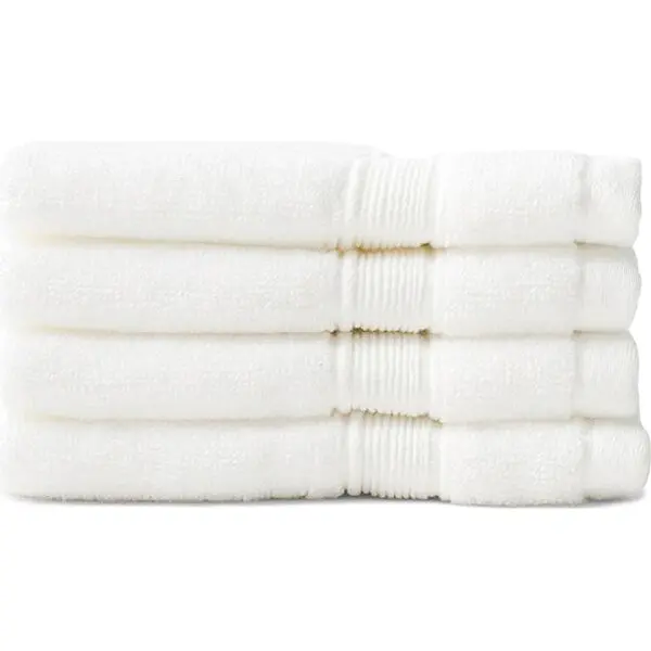 Cozy Earth Luxe Set Of 4 Washcloths - White