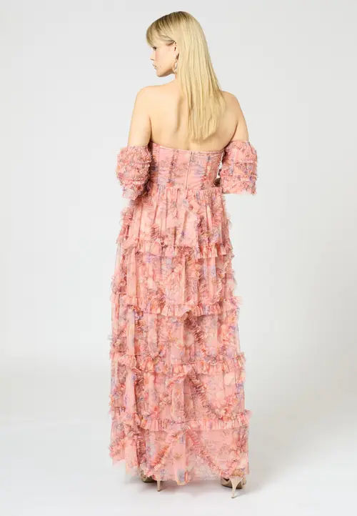 BEAUUT Ruffle Maxi Dress - Multicolor