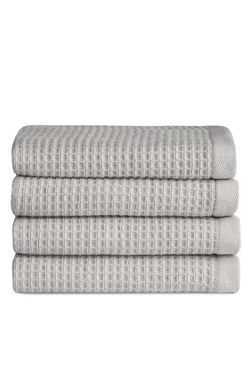 Cozy Earth 4-pack Waffle Washcloths - Light Grey