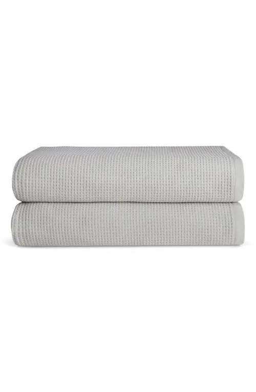 Cozy Earth Waffle Bath Sheet - Light Grey