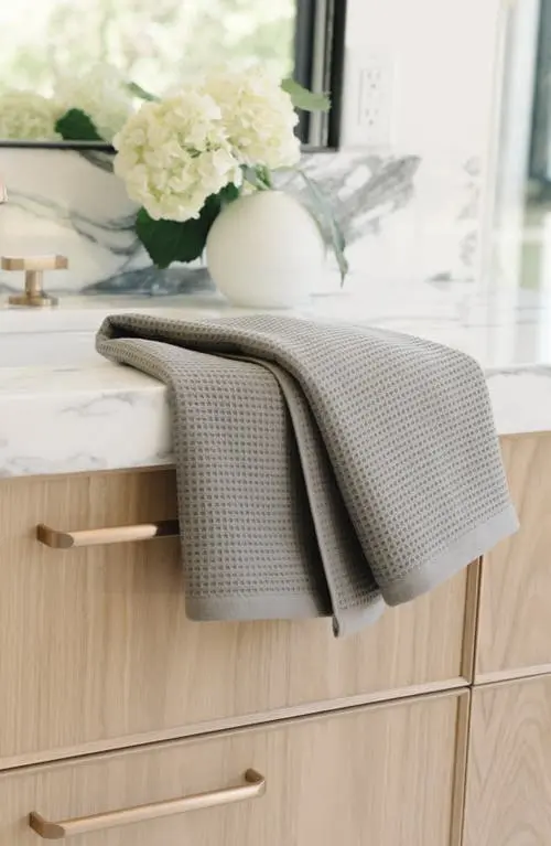 Cozy Earth 2-pack Waffle Hand Towel - Charcoal