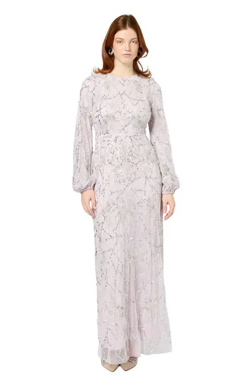 MARYISA Embellished Maxi Dress - Lilac