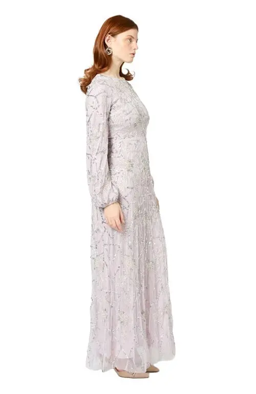 MARYISA Embellished Maxi Dress - Lilac