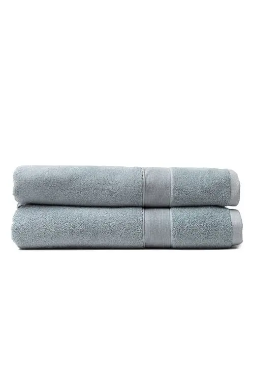 Cozy Earth Luxe Set Of 2 Bath Sheets - Harbor Mist