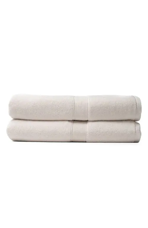 Cozy Earth Luxe Set Of 2 Bath Sheets - Seashell