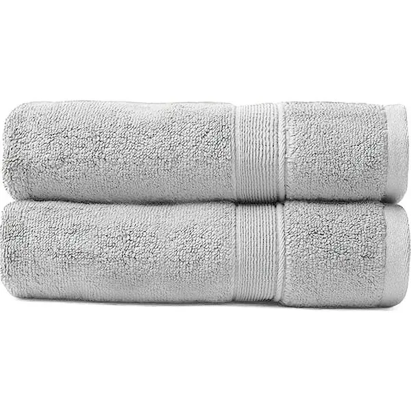 Cozy Earth Luxe Set Of 2 Hand Towels - Light Grey