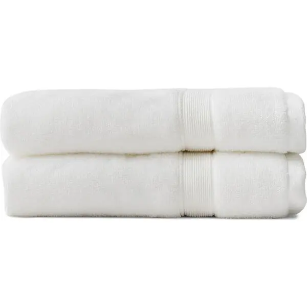 Cozy Earth Luxe Set Of 2 Hand Towels - White