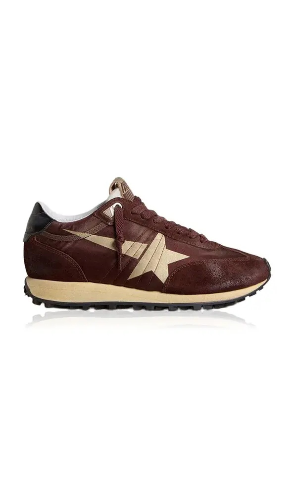 GOLDEN GOOSE Running Marathon Leather-trimmed Sneakers - Multi