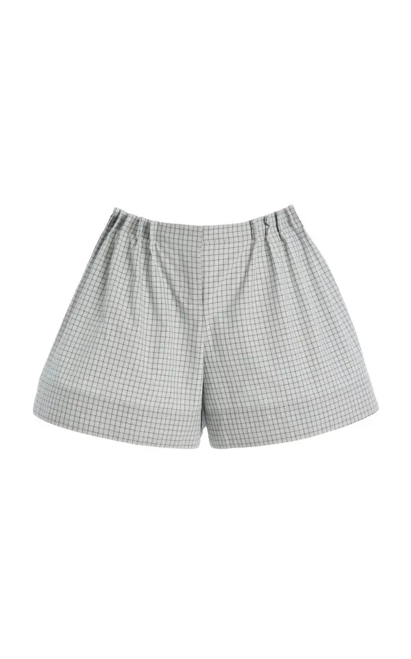 Brandon Maxwell The Lennon Cotton-blend Shorts - Grey