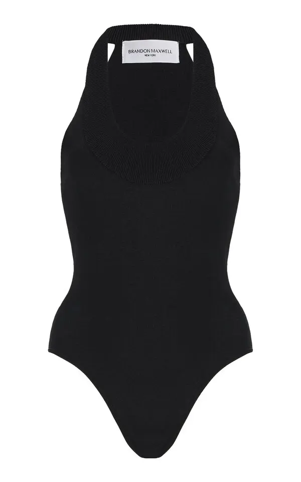 Brandon Maxwell Dahlia Knit Bodysuit
