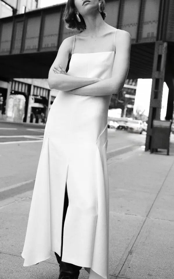 Brandon Maxwell The Darby Crepe Midi Dress