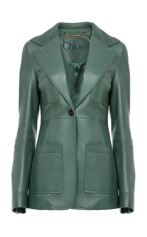 Chloé Leather Fitted Jacket
