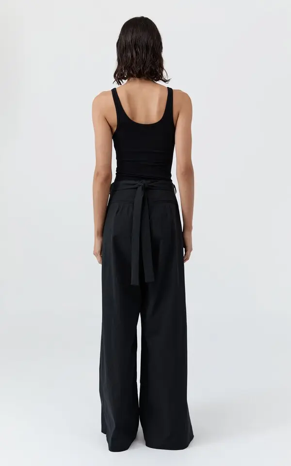 ST. AGNI Adjustable Cotton-blend Palazzo Pants