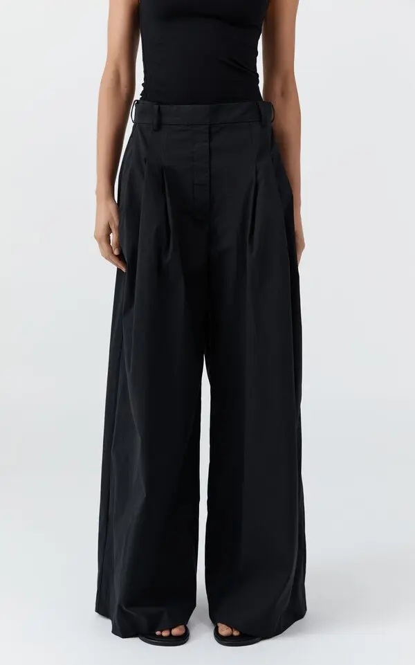 ST. AGNI Adjustable Cotton-blend Palazzo Pants