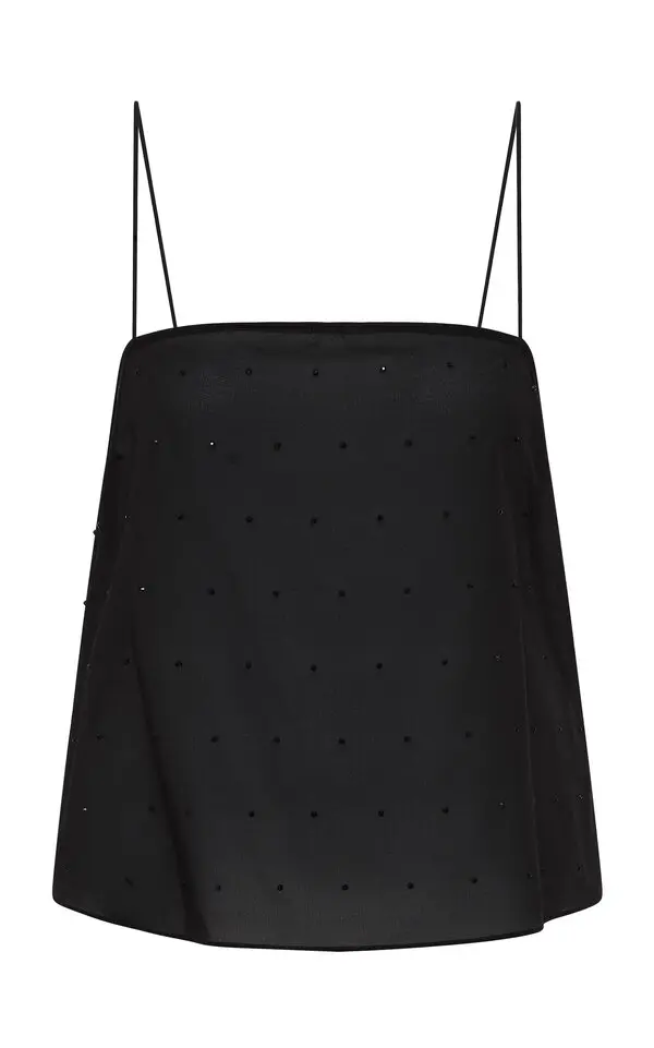 ST. AGNI Beaded Cami Top - Black