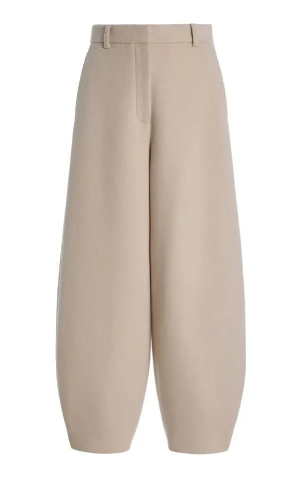 BY MALENE BIRGER Carlien Wool Barrel-leg Trousers - White