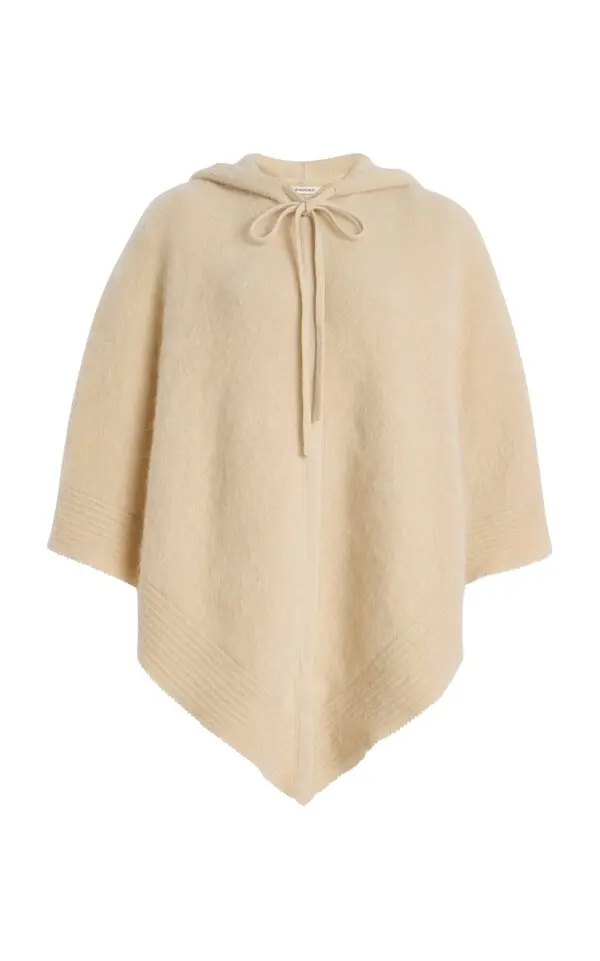 BY MALENE BIRGER Viggo Hooded Poncho - Off-white