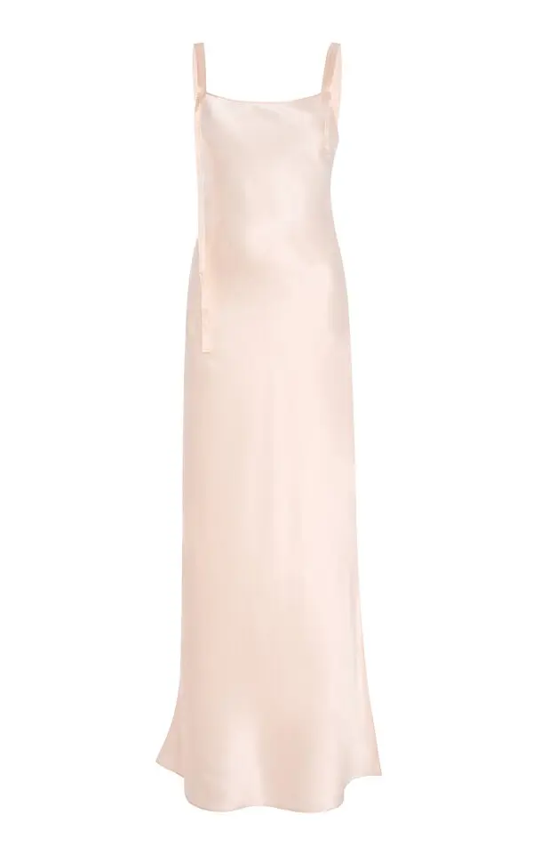 THE GARMENT Catania Silk Maxi Slip Dress - Pink