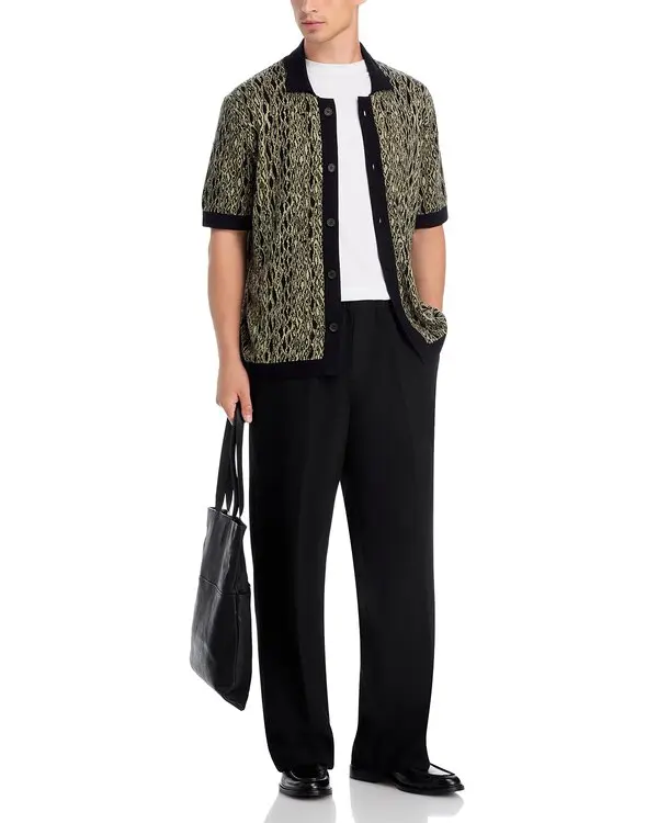 Hugo Sgeo Short Sleeve Knitted Jacquard Shirt