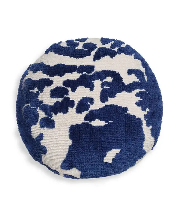 TOV FURNITURE Coast Tufted 20 Round Pillow - Blue