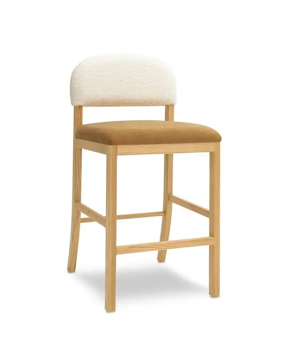 TOV FURNITURE Calla Performance Velvet Counter Stool - Cognac