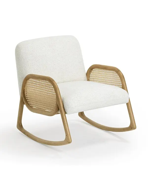 TOV FURNITURE Bonney Performance Fabric Rocking Chair - Cream