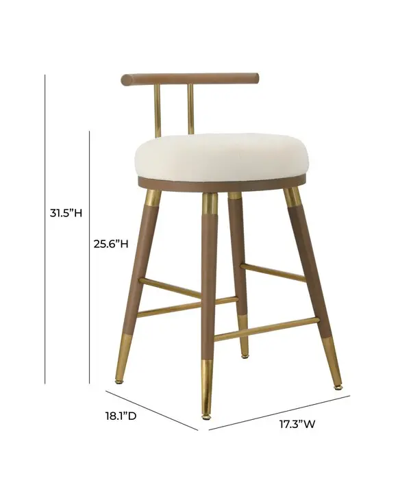 TOV FURNITURE Juniper Velvet Counter Stool
